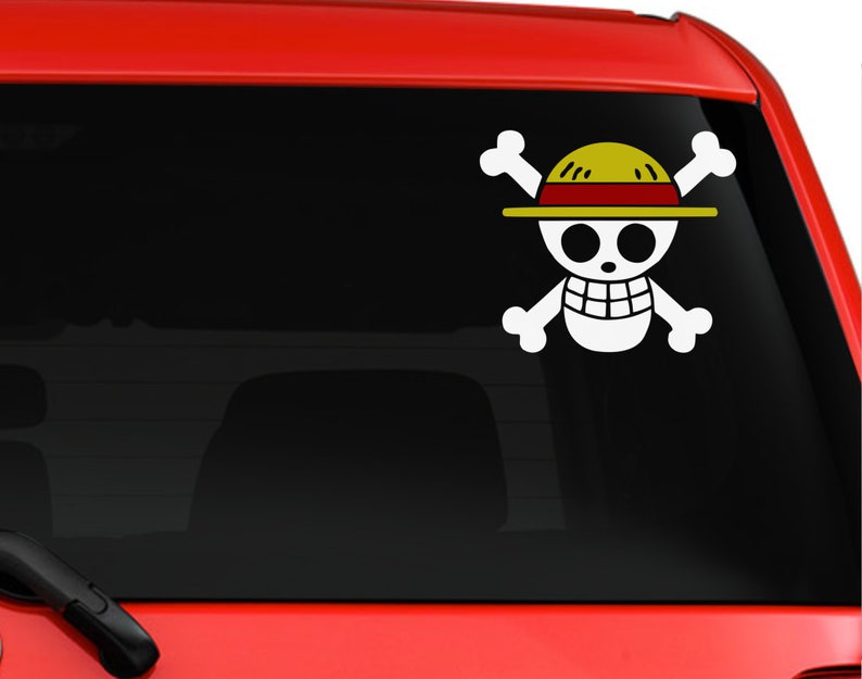 One Piece Luffy Flag Decal Sticker Logo Colorful design | Etsy