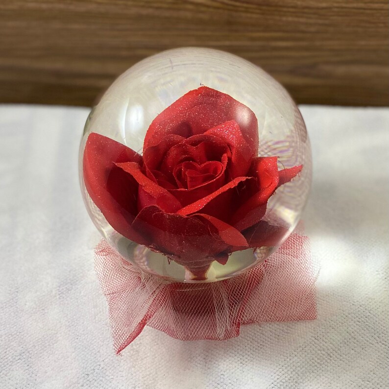 Forever Glitter Rose in Water Globe, Rose Globe, Colored Rose, Forever ...