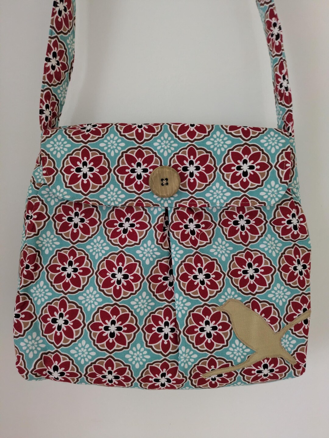 Bright Print Fabric Shoulder Bag - Etsy
