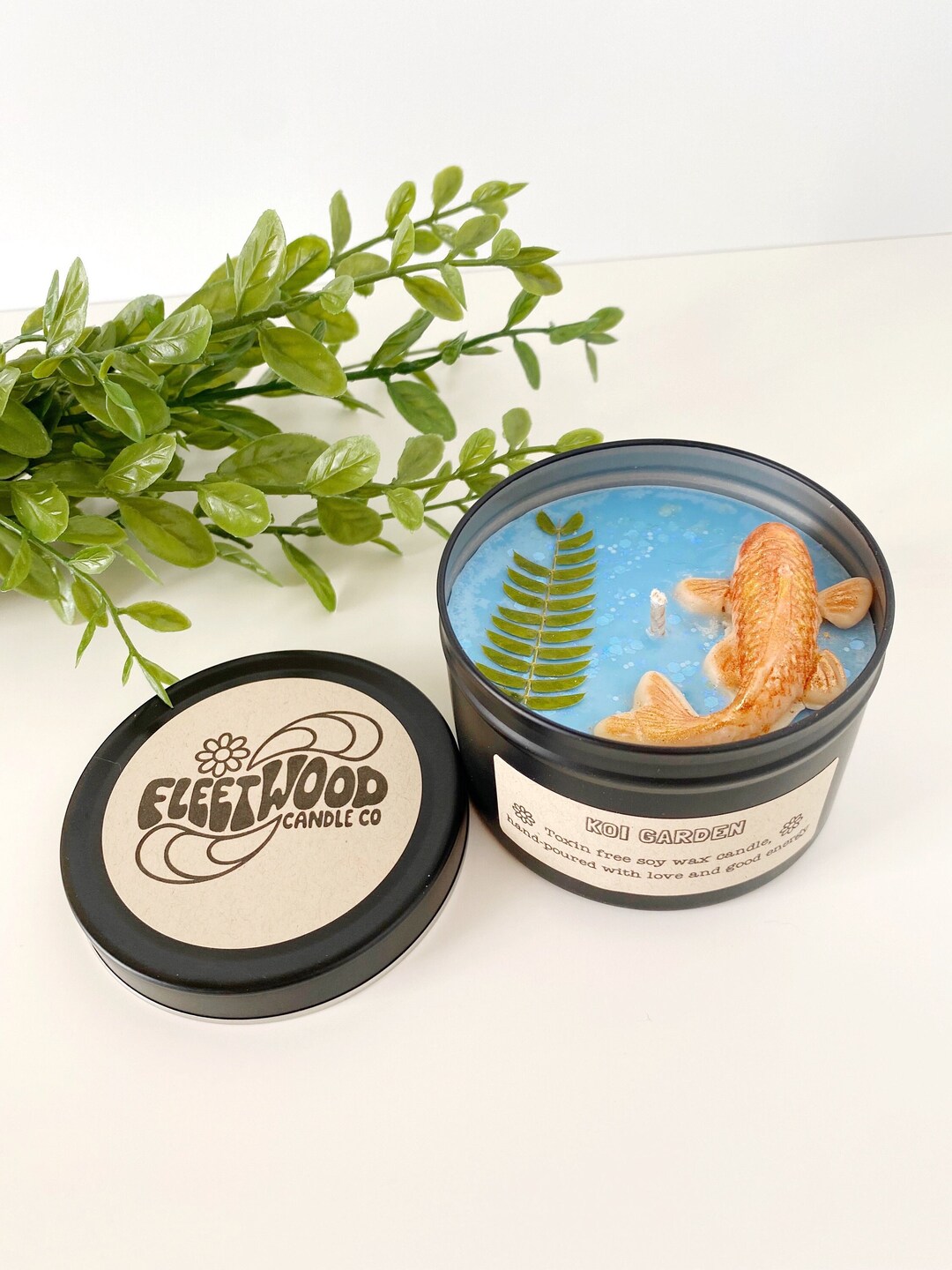 Koi Fish Candle Blood Orange Scented Soy Wax Candle Fish Gifts Unique ...
