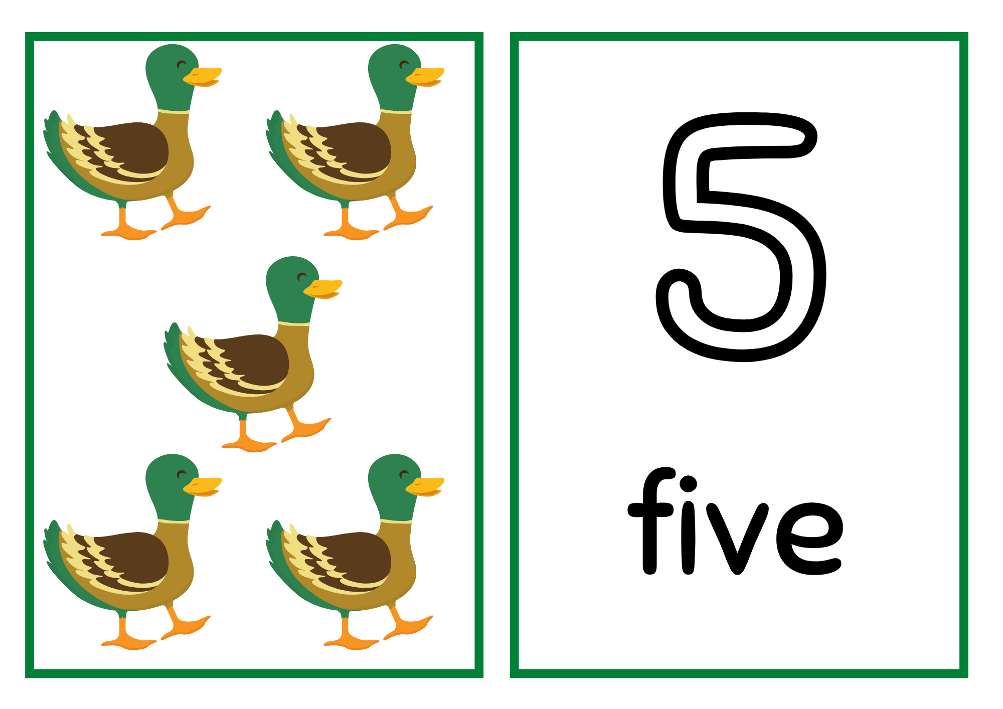 Farm Animal Number Flashcards - 1 to 10 - Etsy