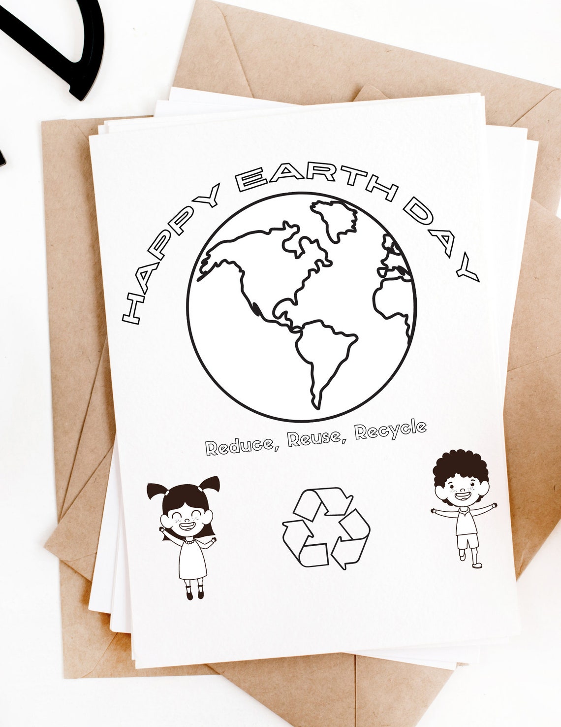 Earth Day Coloring Sheet and Worksheet Set - Etsy