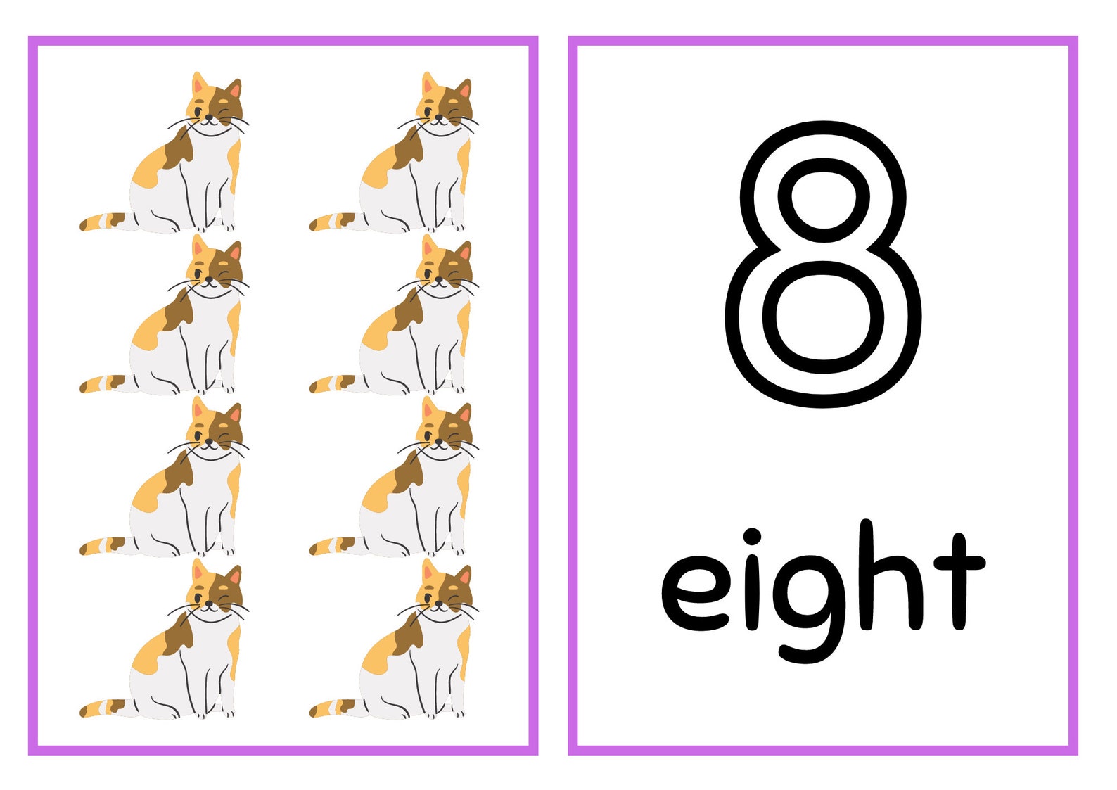 Farm Animal Number Flashcards - 1 to 10 - Etsy