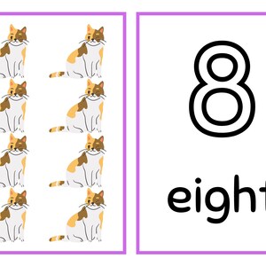 Farm Animal Number Flashcards - 1 to 10 - Etsy