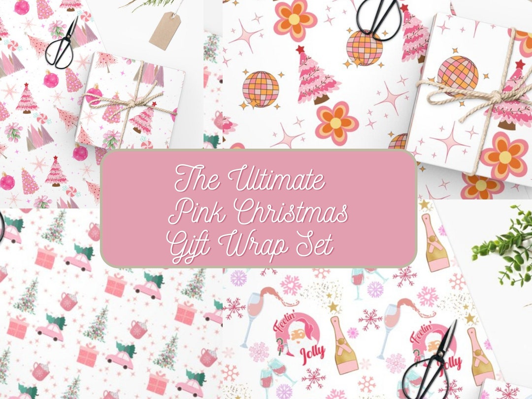Ultimate Pink Christmas Gift Wrap Set Pink Christmas Wrapping Paper ...