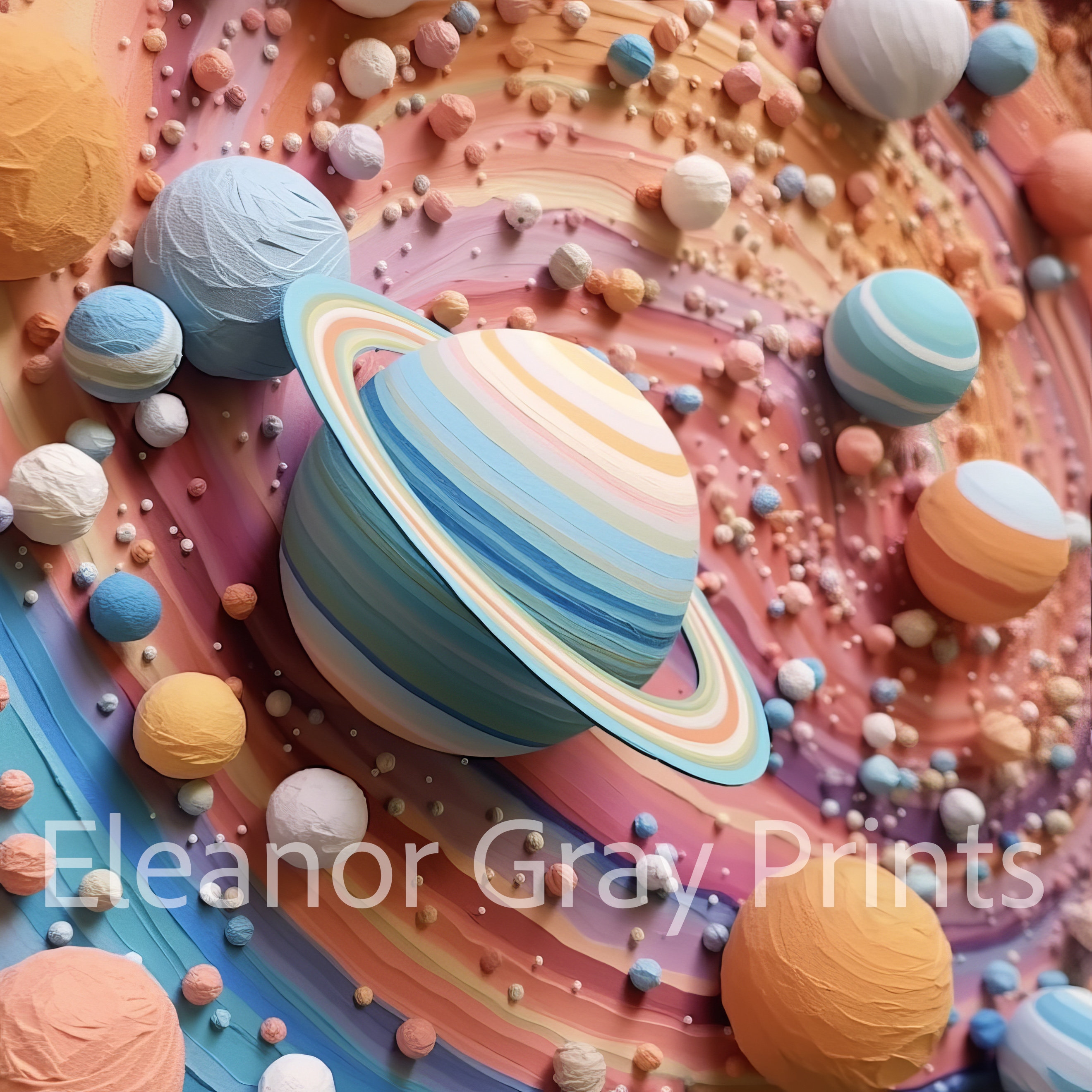 Colorful Planets, Solar System, Printable Art, Digital Print - Etsy