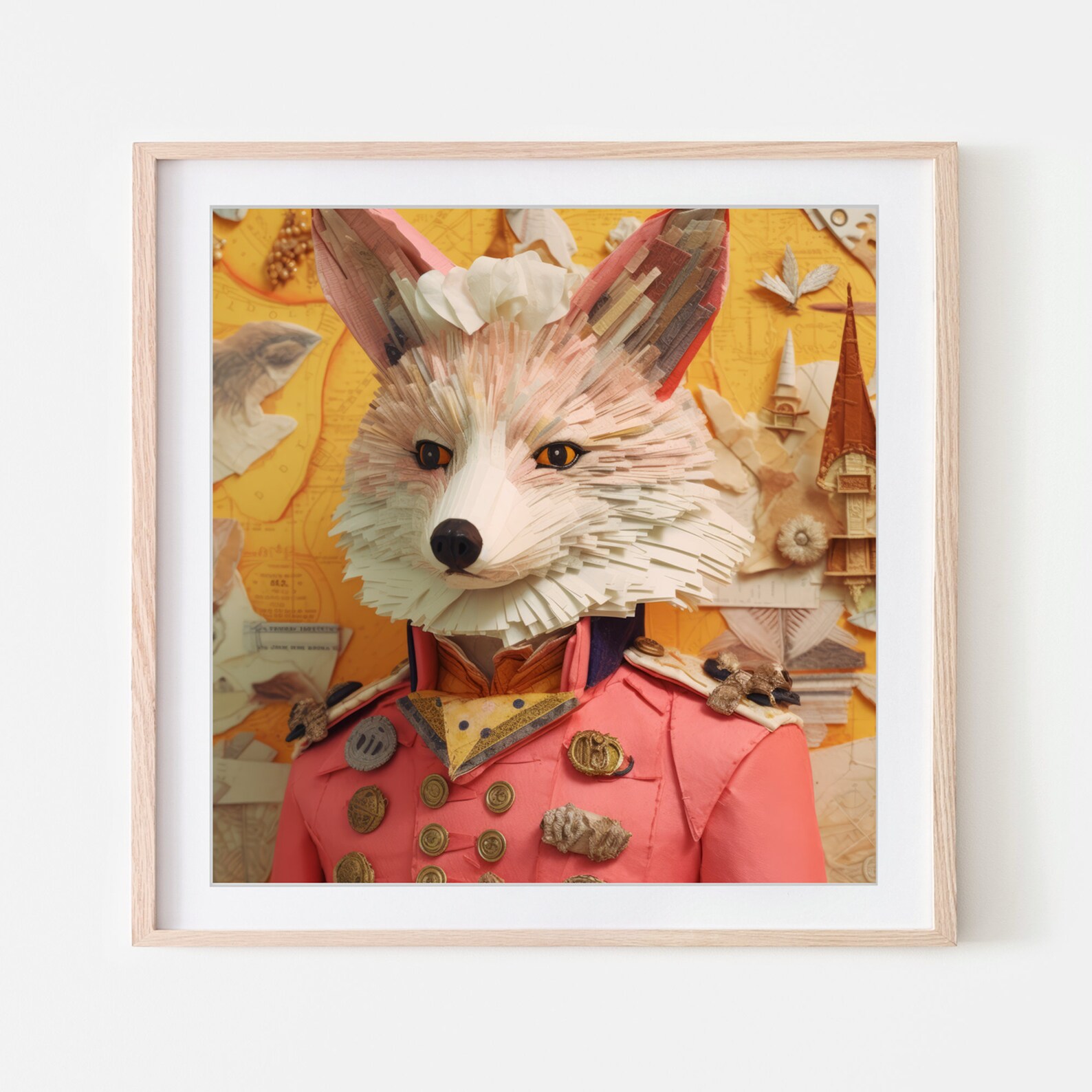General Fox Portrait, Printable Wall Art, Woodland Animal, Digital ...