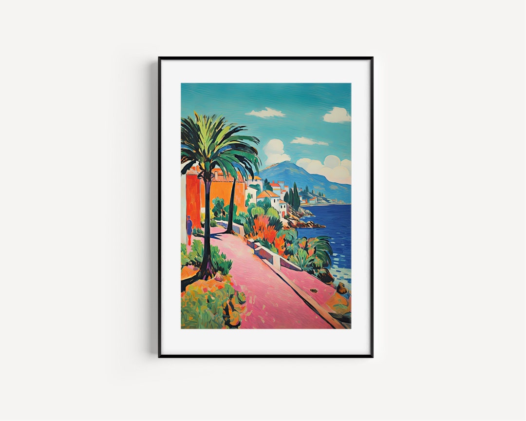 Colorful Seaside Town Painting, Printable Wall Art, Digital Print - Etsy