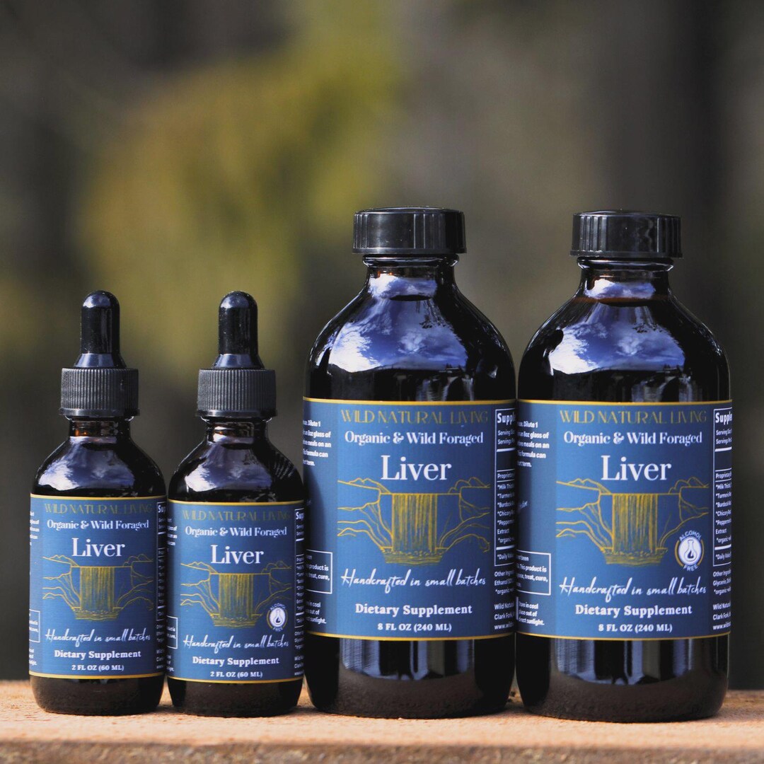 Liver Cleanse Tincture Turmeric, Milk Thistle, Dandelion Organic Herbal ...
