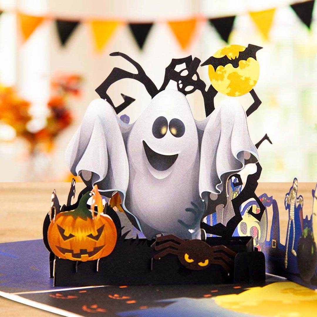 Happy Halloween 3D Pop-up Card , House Halloween Card, Handmade ...