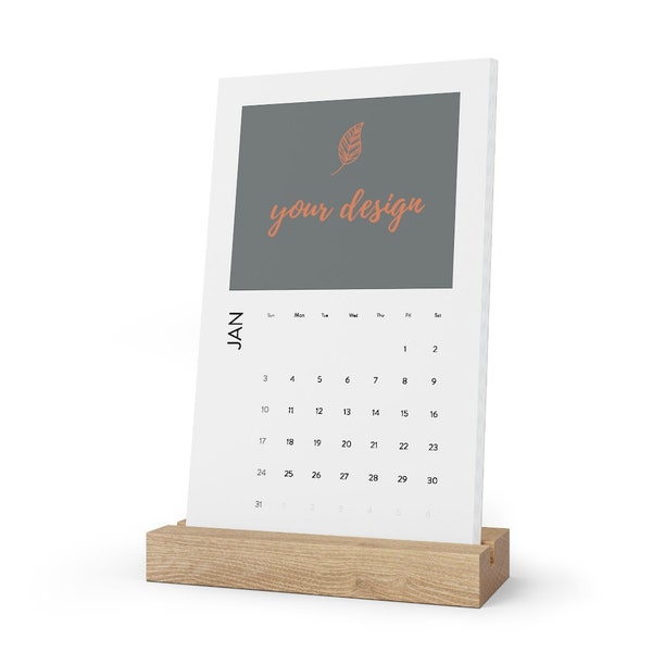 Desk Calendar With Stand - Etsy