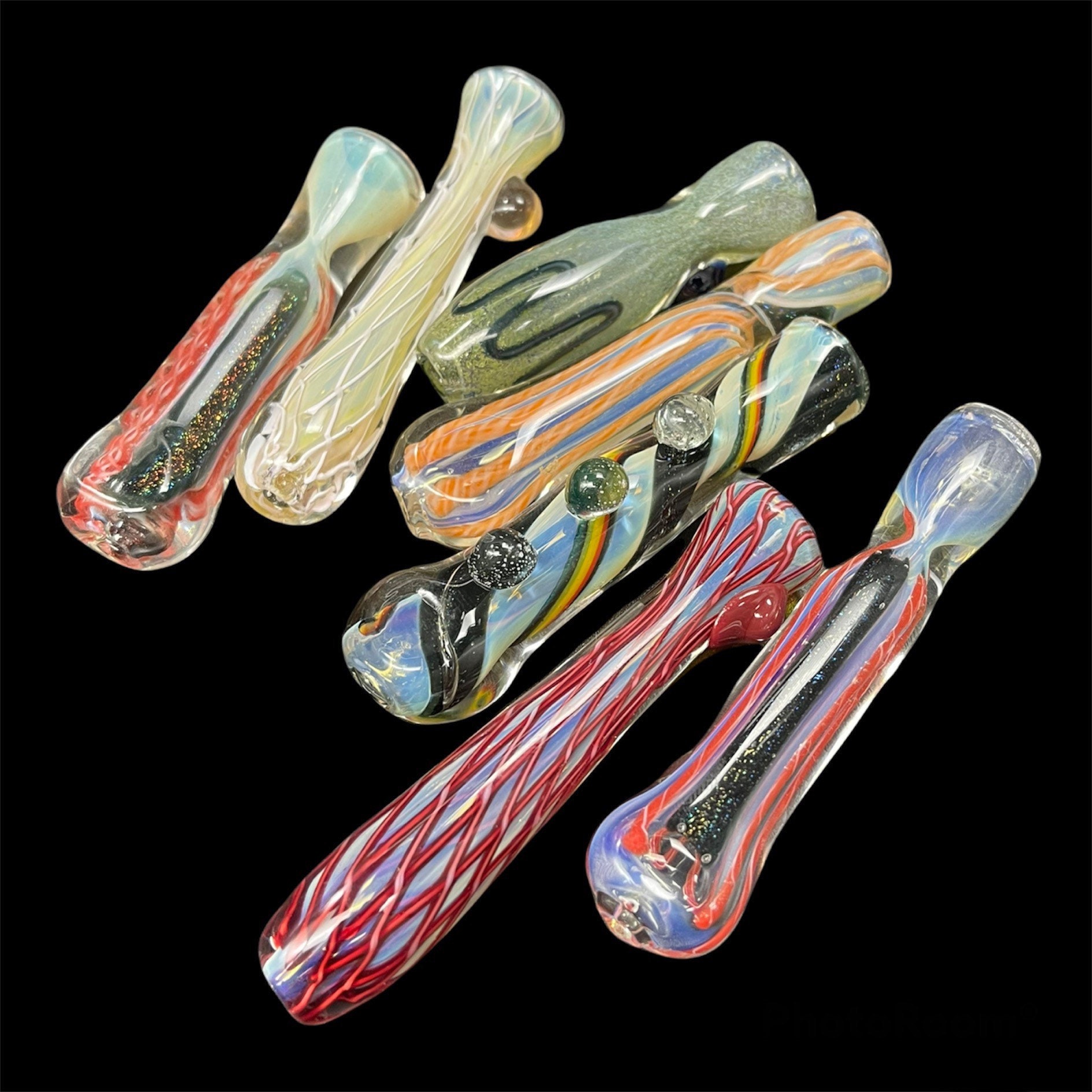 Mystery One Hitter Glass Pipes, Chillum Smoking Pipe - Etsy