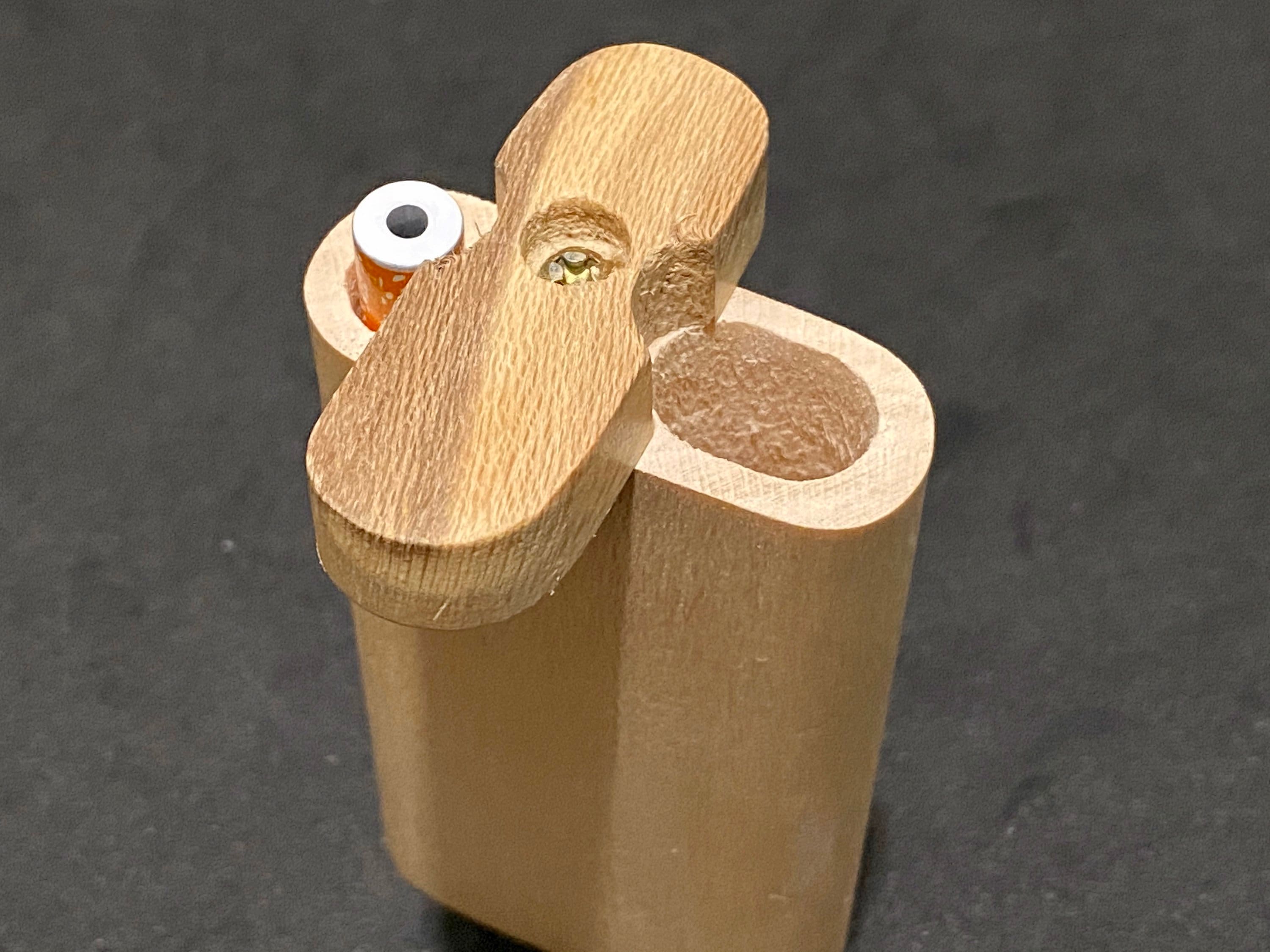 Dugout One Hitter Natural Wooden Box with one hitter . | Etsy