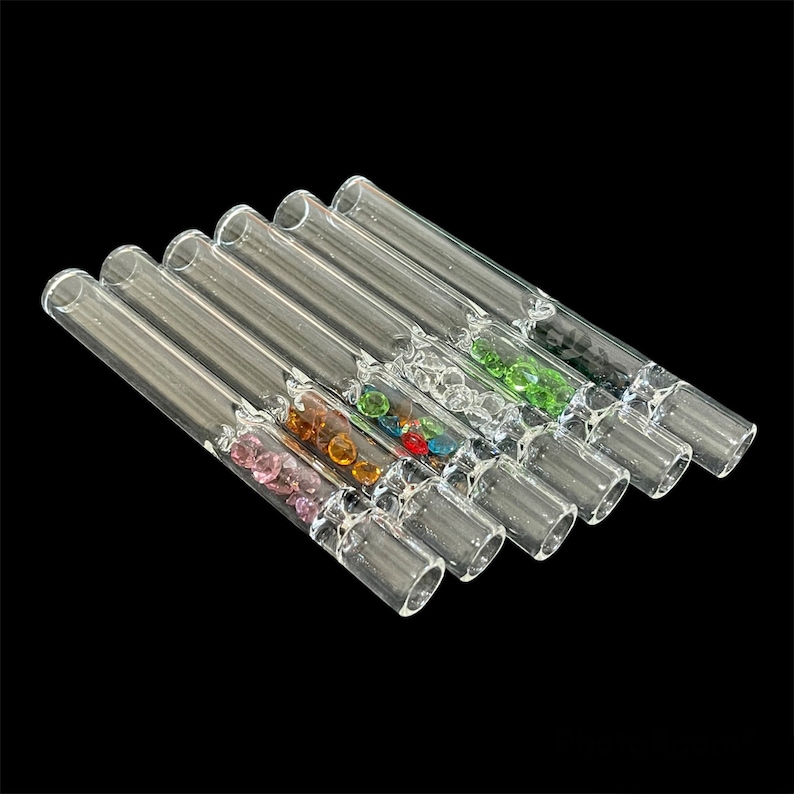 One Hitter Glass Pipe Unique With Diamond One Hitter Pipes - Etsy