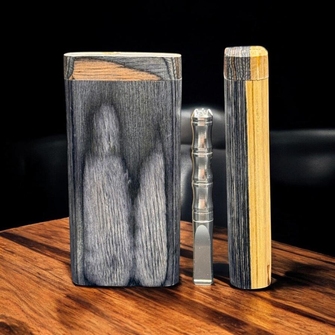 Dugout One Hitter Set, Black and White Wooden Dugout With One Hitter ...