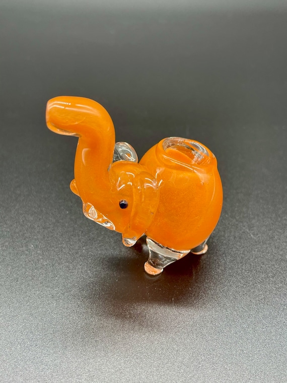 Elephant Glass Pipe Etsy
