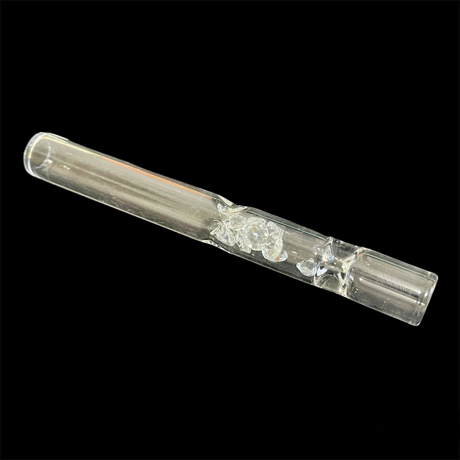 One Hitter Glass Pipe Unique With Diamond One Hitter Pipes | Etsy