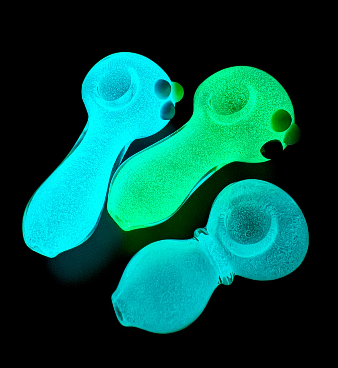 Glow in the Dark Glass Pipes, Handblown Collectible Glass Bowl - Etsy