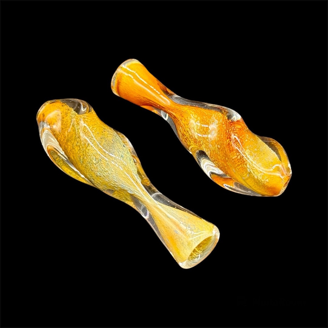Golden Chillum Glass Pipes - Etsy