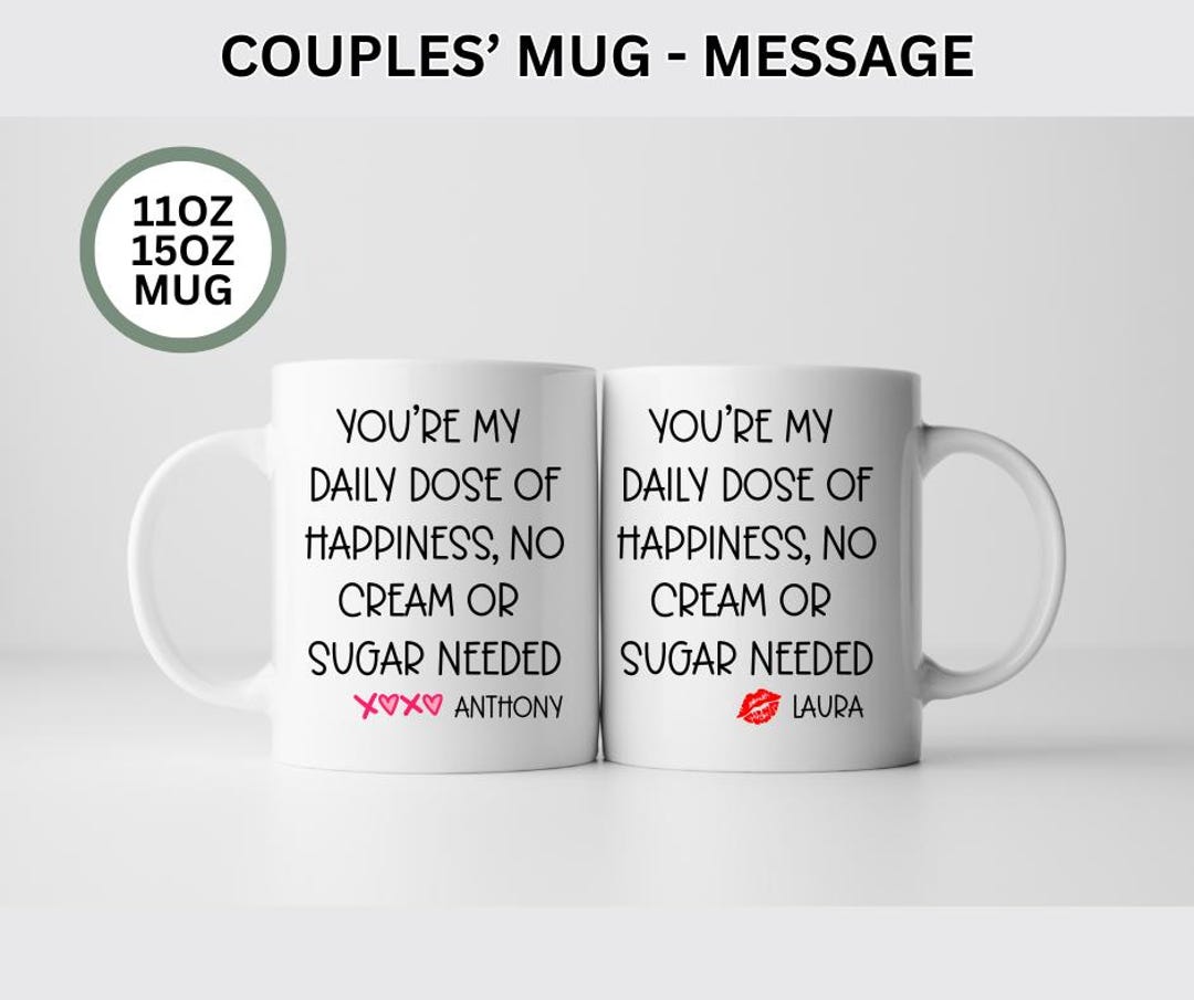 Personalized Couples Quote Coffee Mug: Romantic Phrase Mugs, Valentine ...