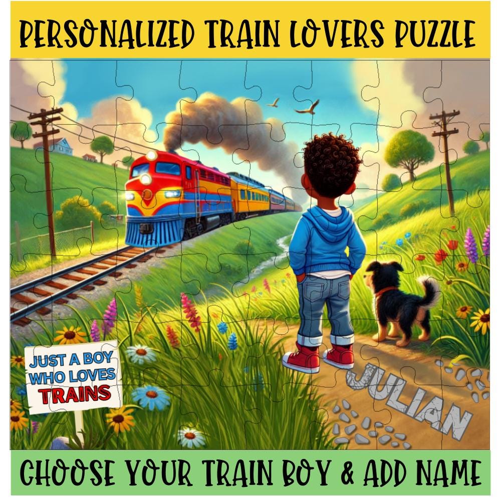 Personalized Train Lovers Puzzle: Choose Your Train Boy, Just a Boy Who ...