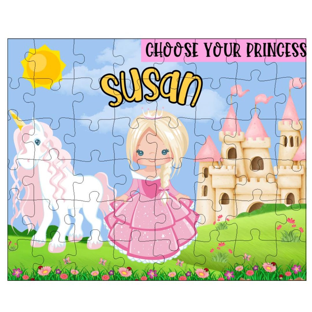 Personalized Princess Puzzle: Choose Regular or Birthday Puzzle, Choose ...