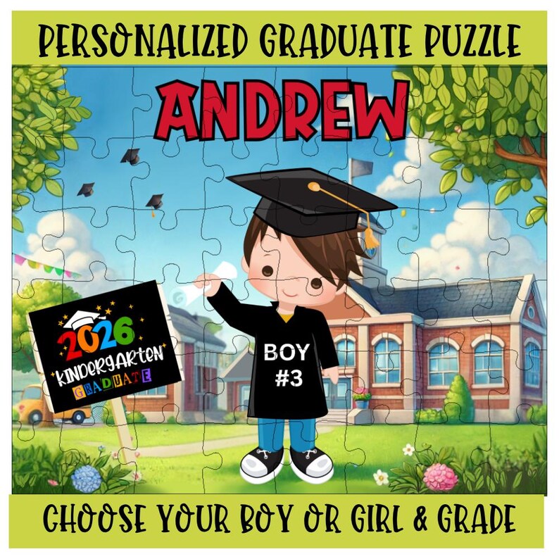 Personalized Graduation School Puzzle: Choose Your Graduate, Class of ...