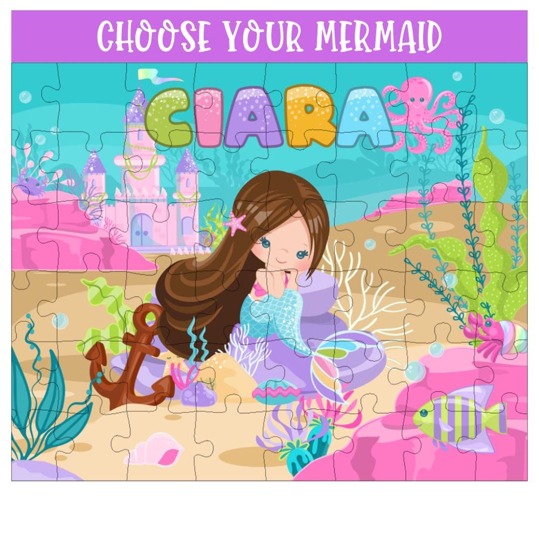 Personalized Mermaid Puzzle: Choose Your Mermaid, Mermaid Lovers Gift ...