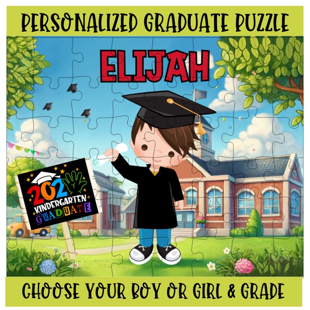 Personalized Graduation Puzzle: Class of 2025, Pre-k - 4th Grade - Etsy
