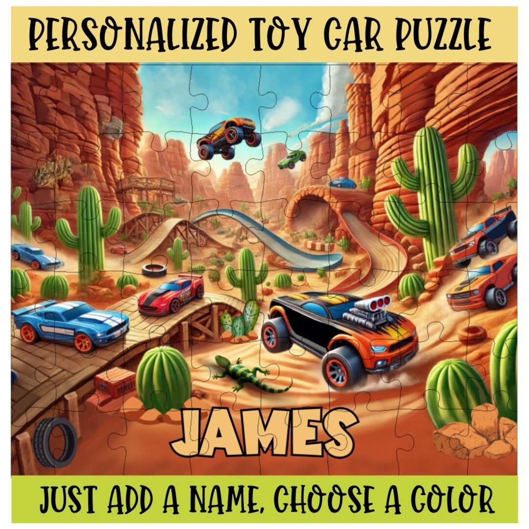 Personalized Toy Car Puzzle for Kids: Race Mini Car Puzzle, Car Lovers ...