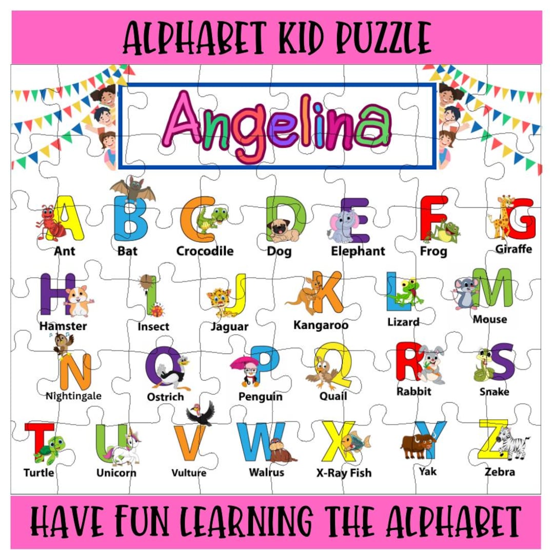 Personalized Alphabet Kids Puzzle: Custom Learning Toy, Educational ...