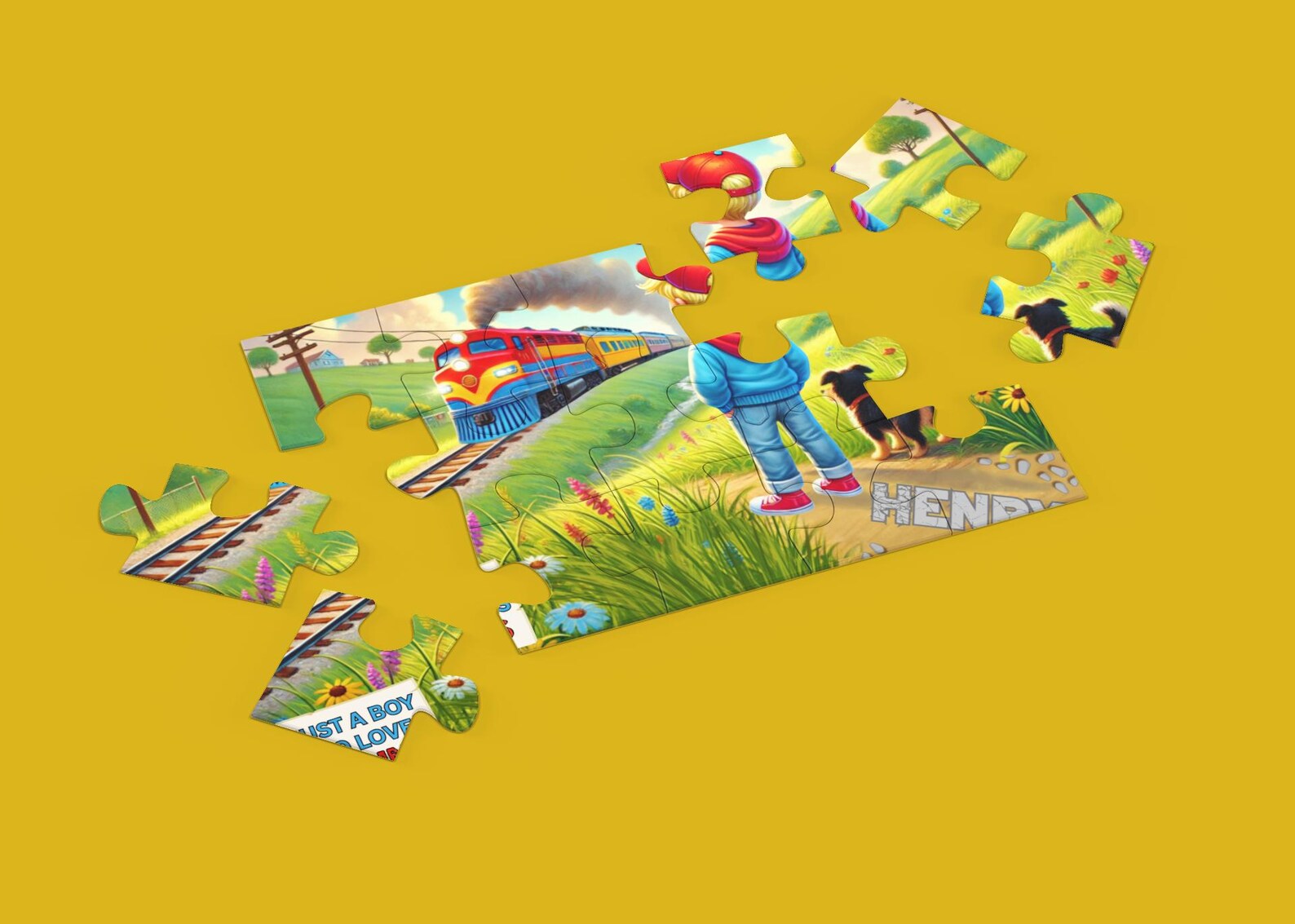 Personalized Train Lovers Puzzle: Choose Your Train Boy, Just a Boy Who ...