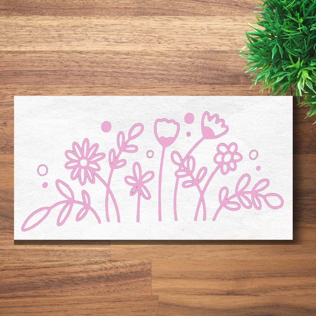 Flowers Bumper Sticker, Floral Decal, Bouquet Decal, Car Window Vinyl ...