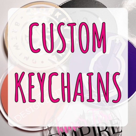 Custom Keychain Logo Keychain Business Keychain Acrylic | Etsy