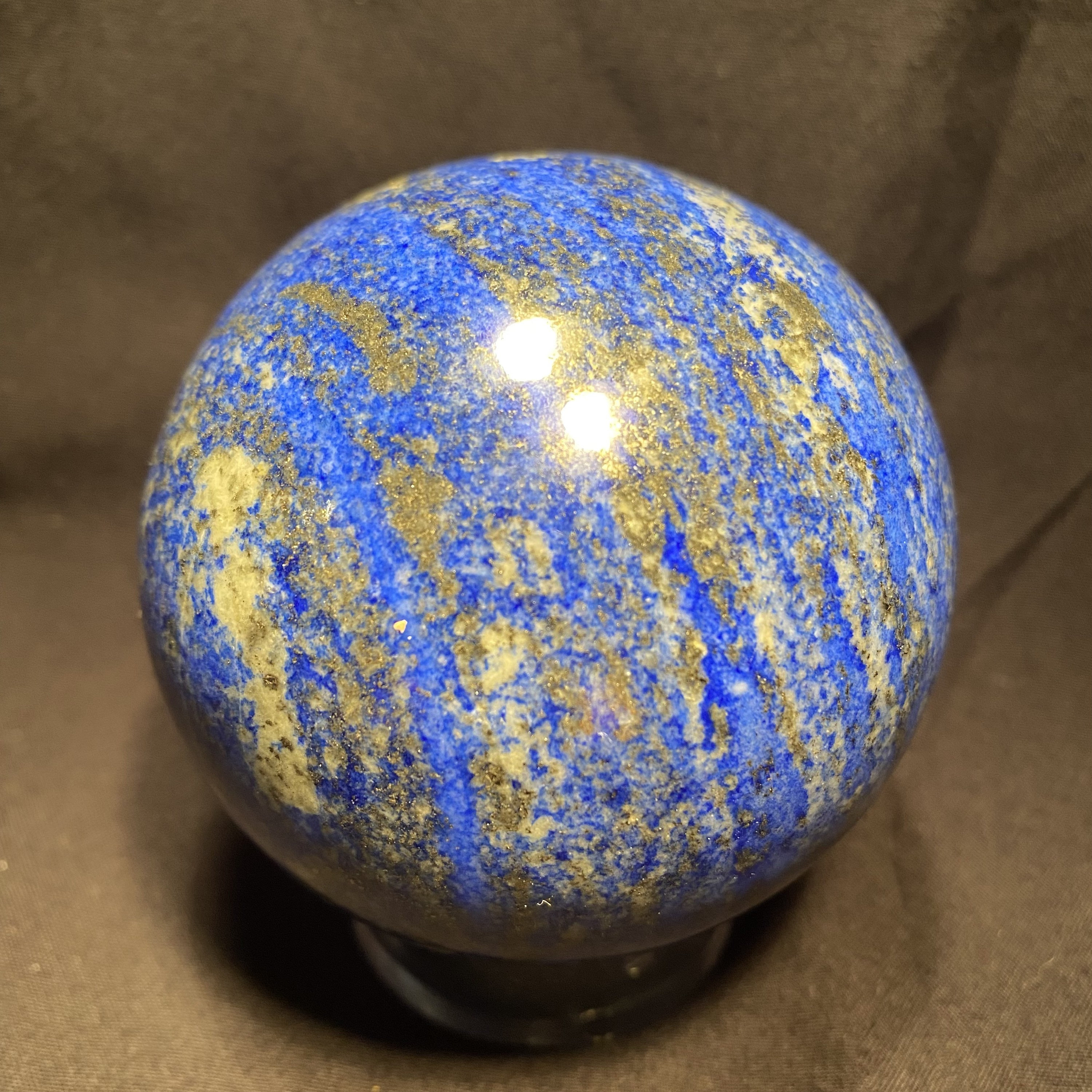 Sphere LAPIS LAZULI, Stone Looks Like Blue, White, Gold Earth. Globe ...