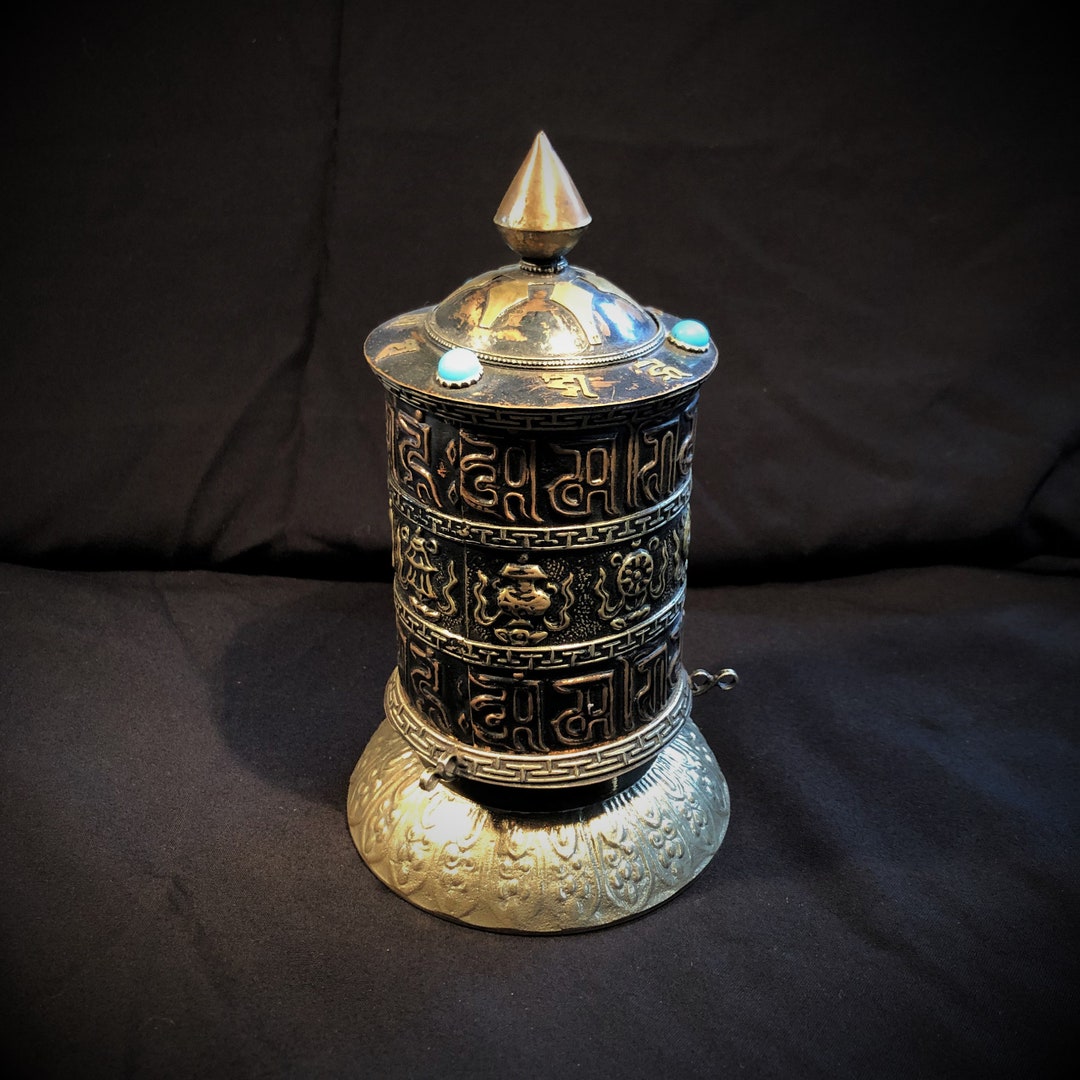 TIBETAN PRAYER WHEEL. Thousands of Prayers Inside. Tibetan Prayer Wheel ...