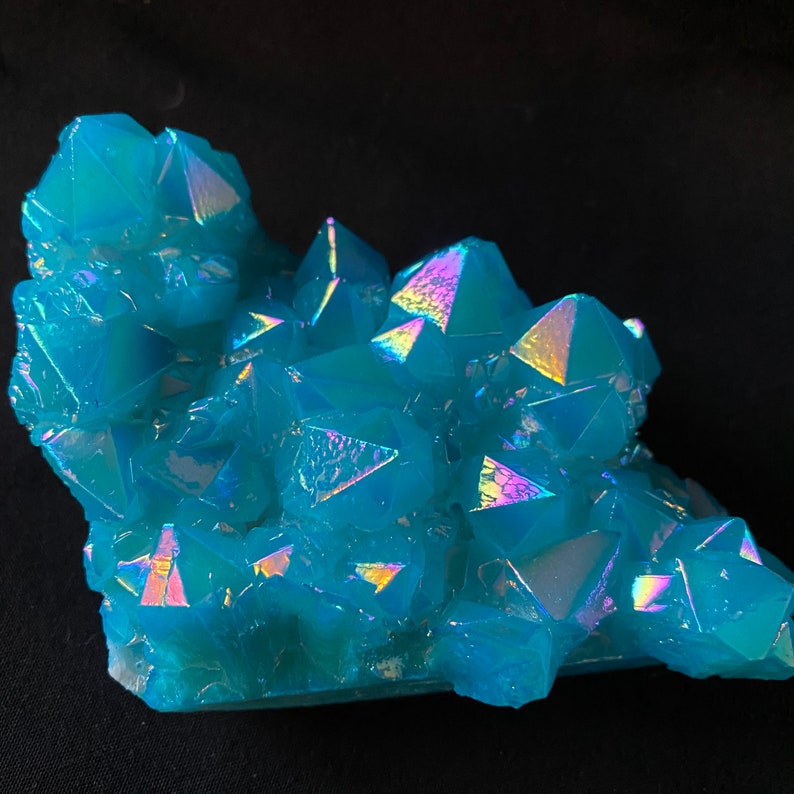 QUARTZ AQUA, Blue Angel Stone Collection. Blue Aura Quartz Cluster ...
