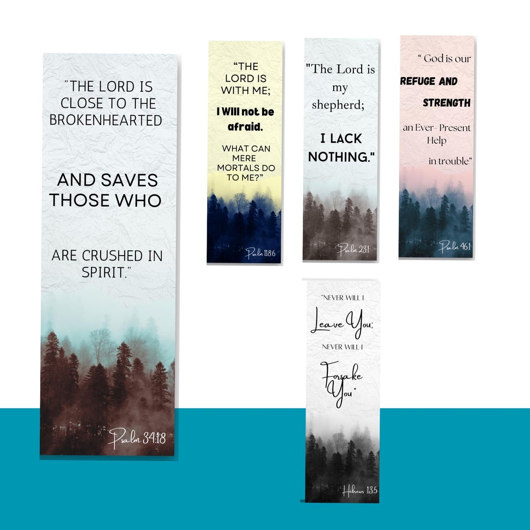 Bible Verse Bookmark Inspirational Black and White Photocentric ...