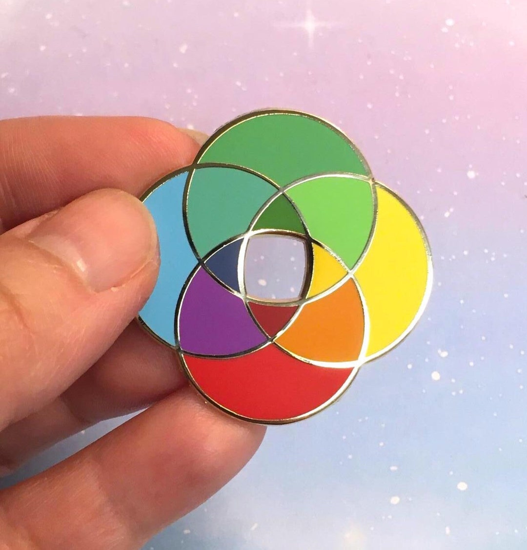 Plural Pride Rings Enamel Pin - Gold - Etsy