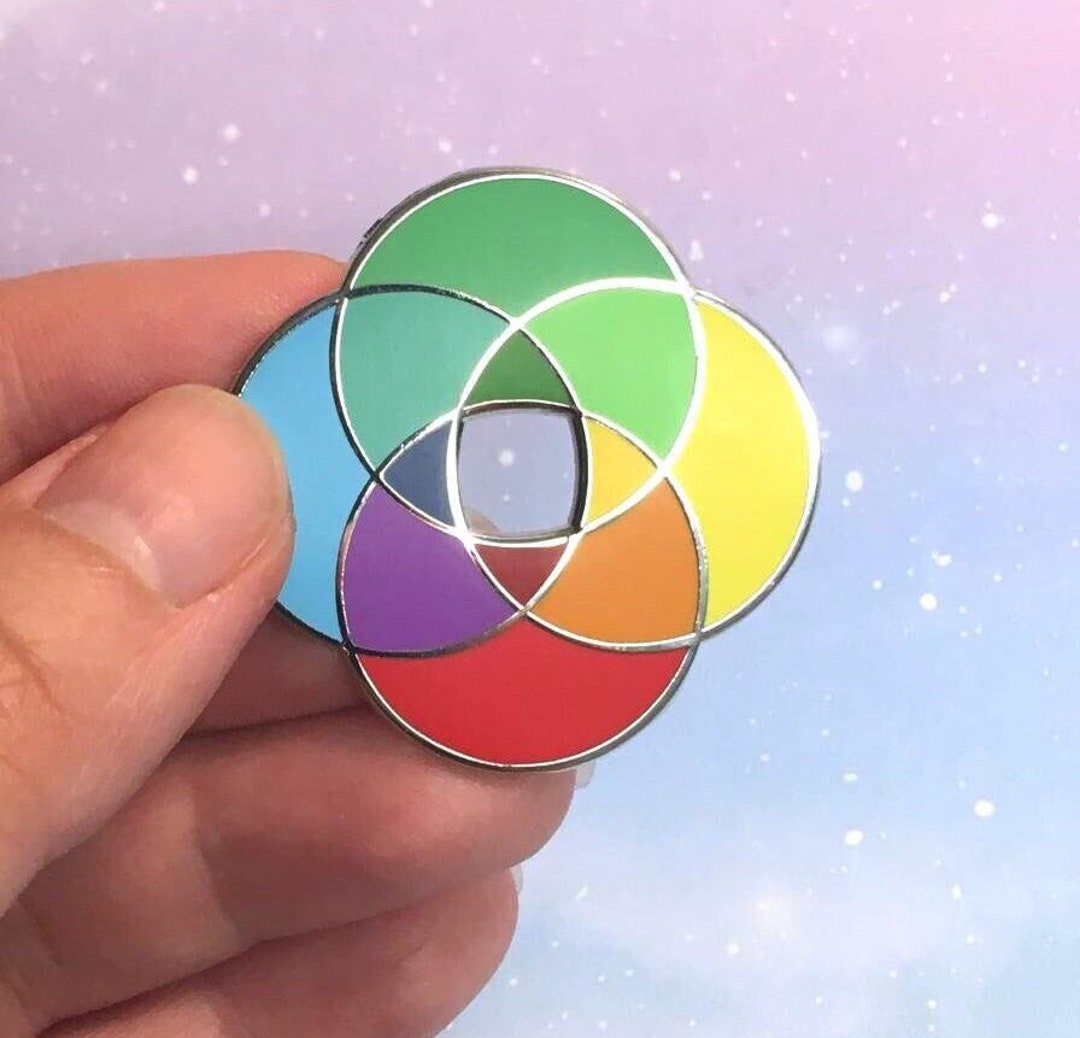 Plural Pride Rings Enamel Pin - Silver - Etsy