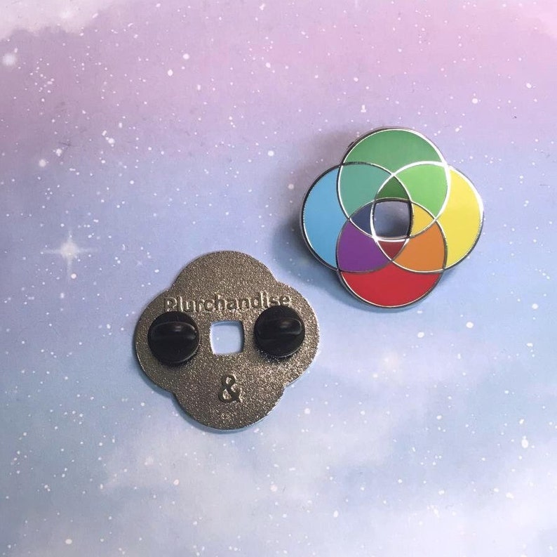 Plural Pride Rings Enamel Pin - Silver - Etsy
