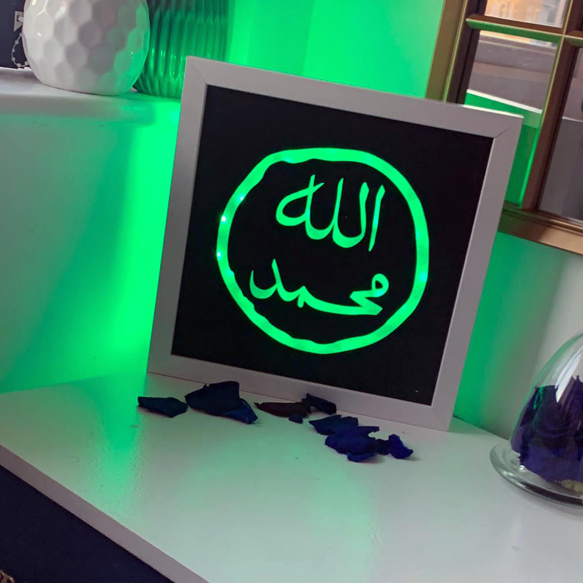 Lighting Night Lights Ramadan Gift Islamic Lightbox Allah Muhammad ...