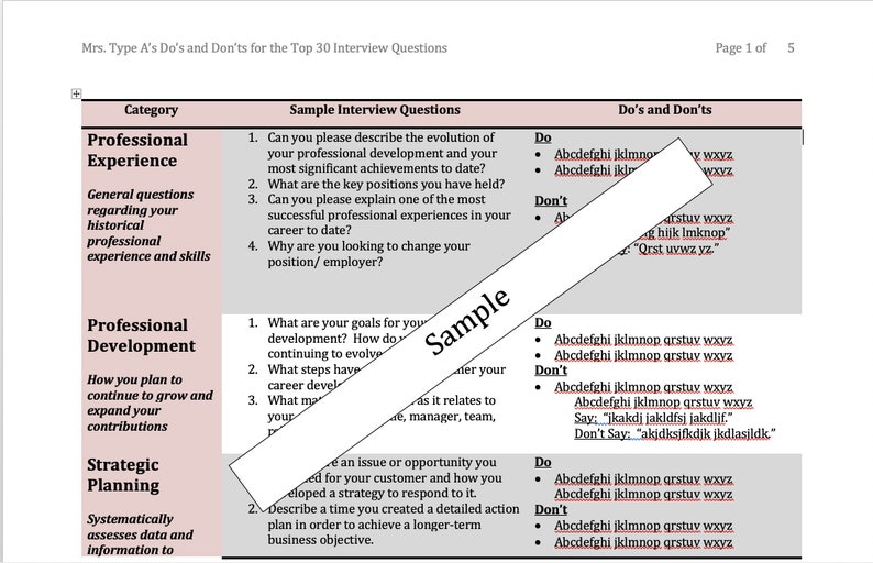 How to Answer the Top 30 Interview Questions, Instant Download - Etsy