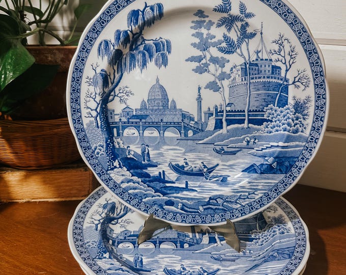 Vintage Spode Blue Room Collection Rome Dinner Plate | 3 Available - Etsy