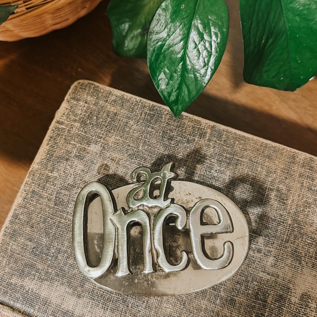 Vintage "at Once" Brass Clip Retro - Etsy
