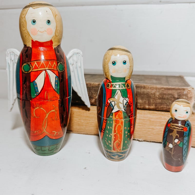 Santa Nesting Dolls - Etsy