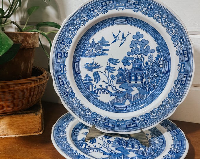 Vintage Spode Blue Room Collection Willow Dinner Plate | 1 Available - Etsy