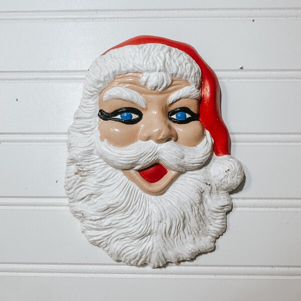 Santa Head Wall Hanging - Etsy