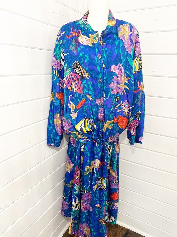 silk fish print jacket - Gem