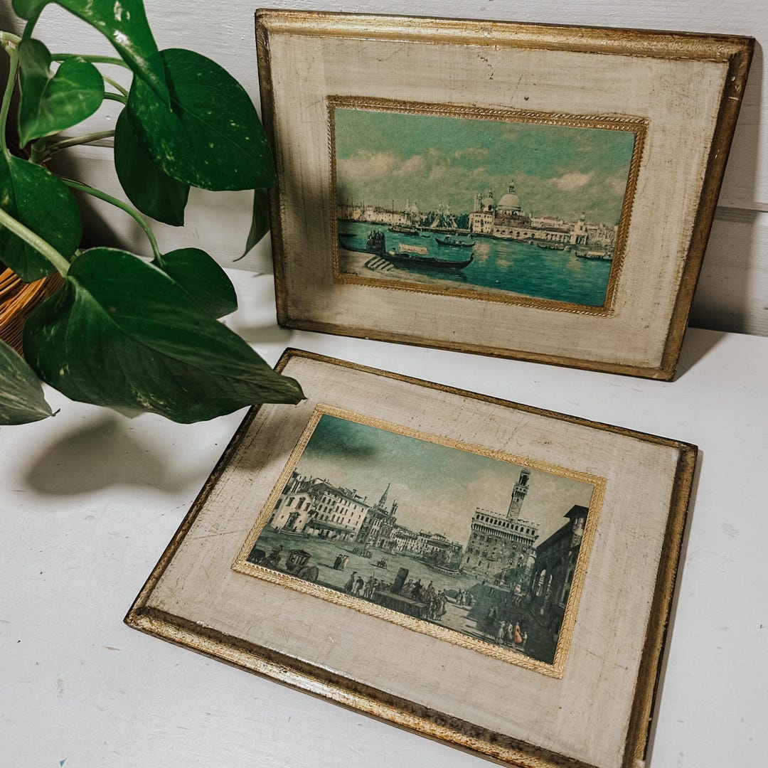 Vintage Florentine Gold Gilt Wall Plaques Set of 2 | Made in Italy - Etsy